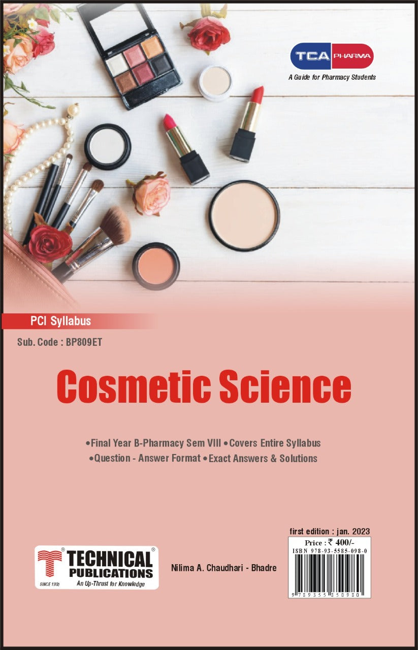 Cosmetic Science For B PHARMACY PCI SYLLABUS 17 SEM VIII BP80 Cosmetic Science For B PHARMACY PCI SYLLABUS 17 SEM VIII BP80