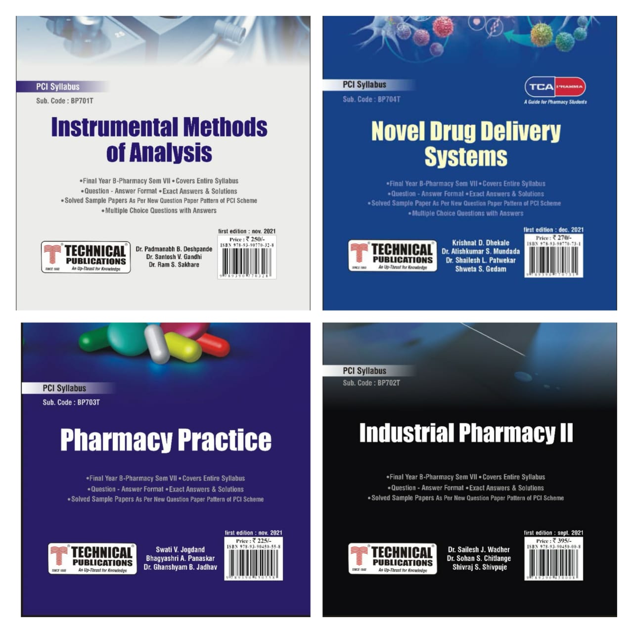 SEM VII TCA SERIES PHARMACY BOOKS ( Buy 4 books & get maximum discount ...