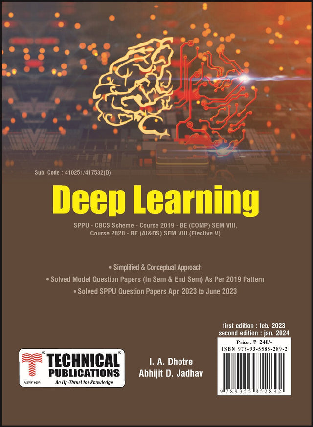 Deep Learning for SPPU 19 Course (BE - SEM VIII - COMP./AI&DS - 410251 – Technical Publications