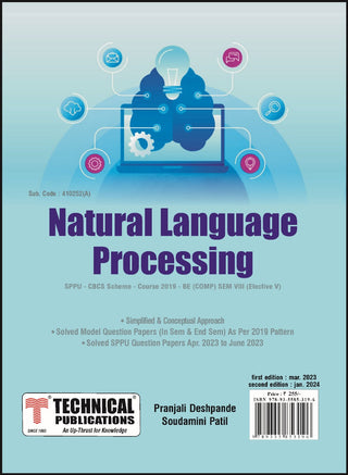 Natural Language Processing for SPPU 19 Course (BE - SEM VIII - COMP. – Technical Publications