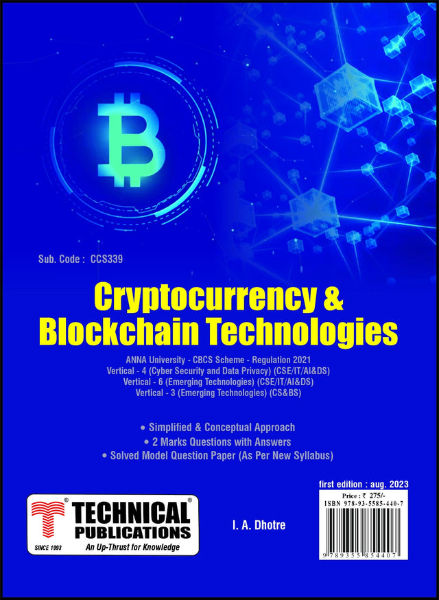 Cryptocurrency and Blockchain Technologies for BE Anna University R21C ...