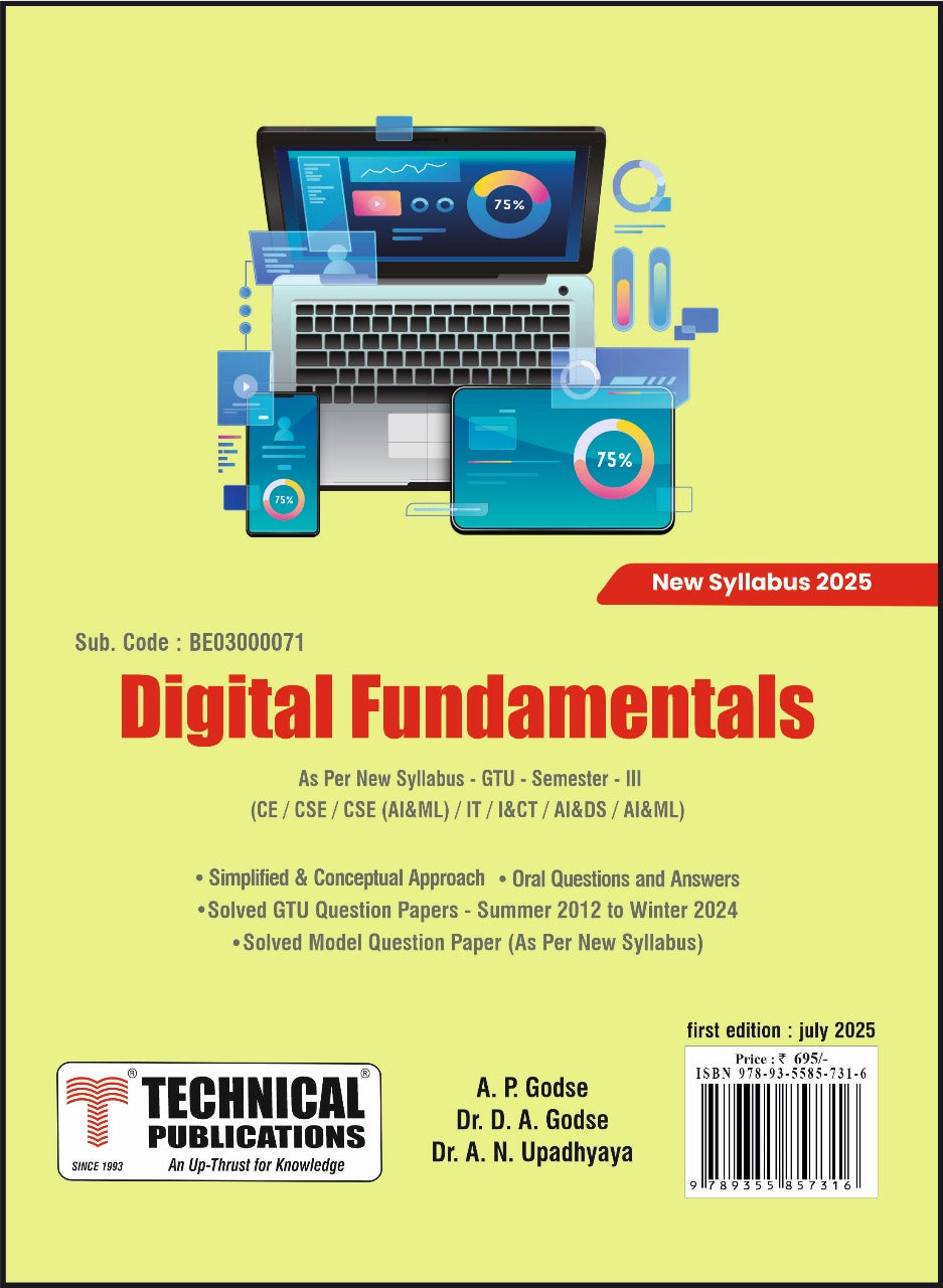 Digital Fundamentals for GTU 24 Course (III - CE/CSE/IT/CSE(AI&ML)/I&C – Technical Publications