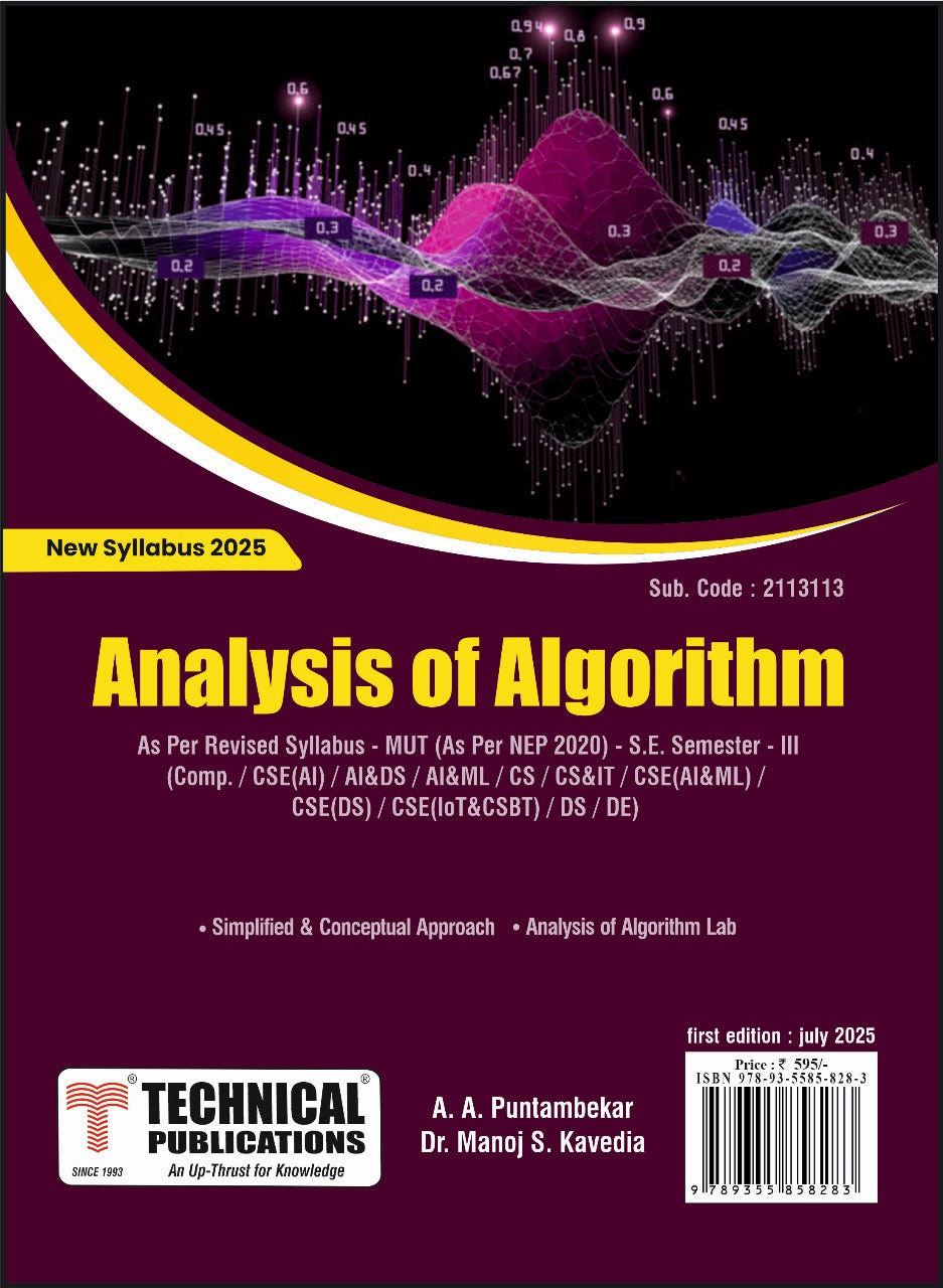 Analysis of Algorithm for R24 Course (SE - SEM III - (Comp. / CSE(AI) – Technical Publications