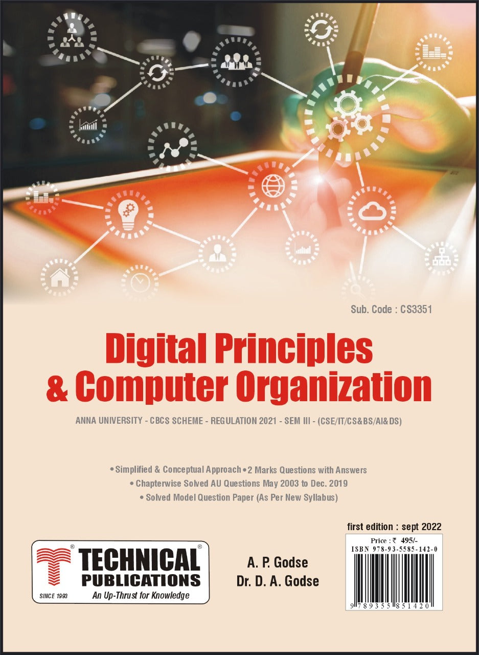 Digital Principles & Computer Organization for BE Anna University R21C – Technical Publications