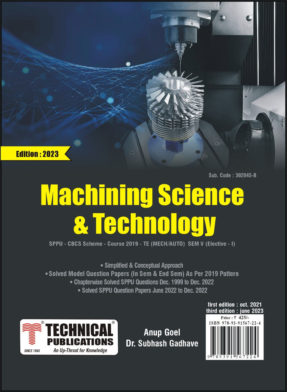 Machining Science Technology For SPPU 19 Course TE SEM V MECH A Machining Science Technology For SPPU 19 Course TE SEM V MECH A