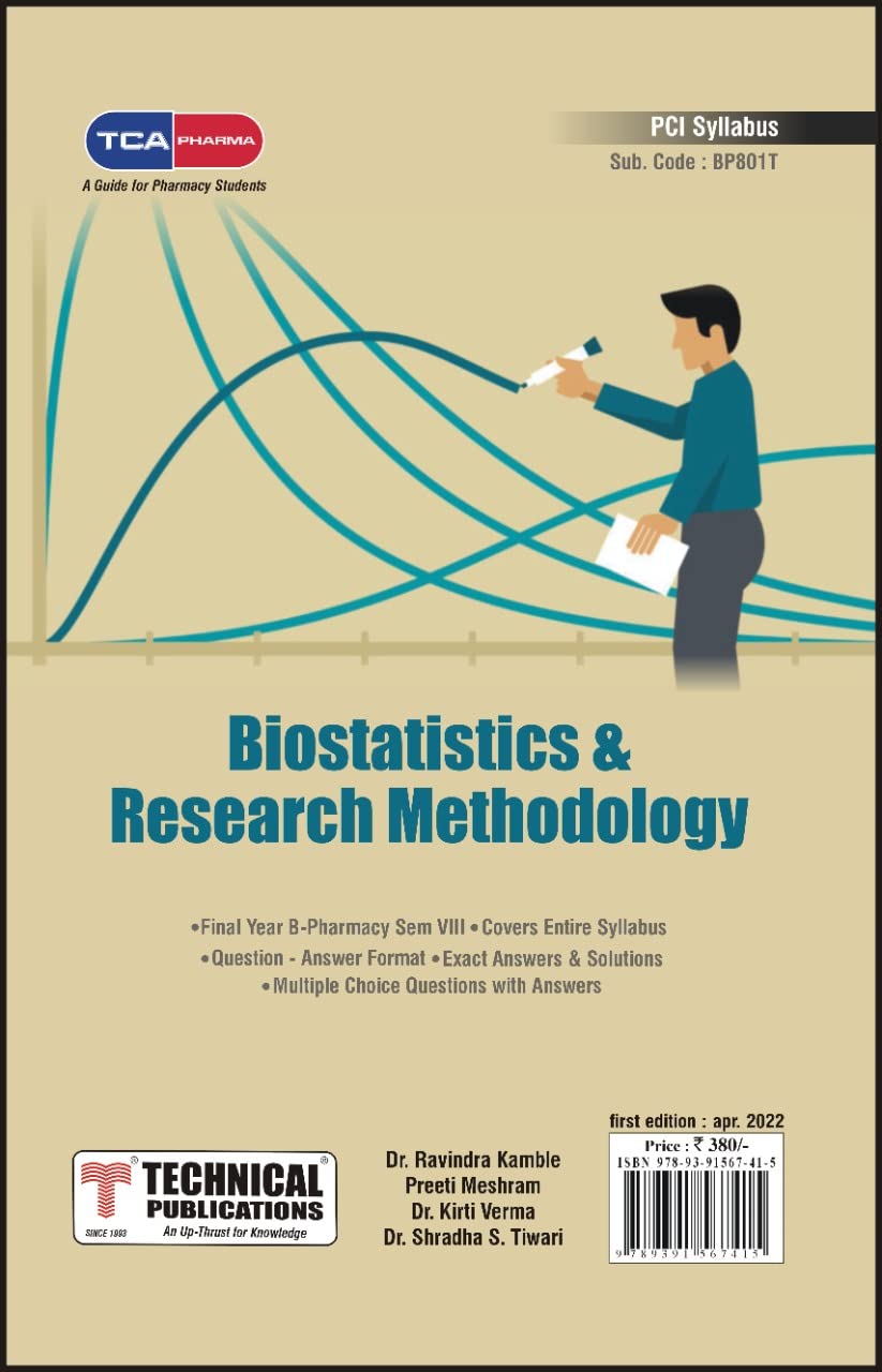 Biostatistics And Research Methodology For B PHARMACY PCI SYLLABUS Biostatistics And Research Methodology For B PHARMACY PCI SYLLABUS